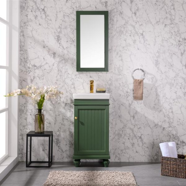 18" Vogue Green Sink Vanity - Traditional - Bathroom Vanities And Sink ...