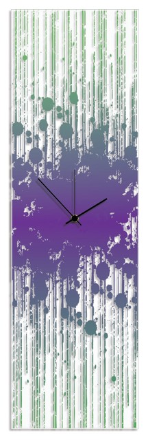 Contemporary Decor 'Throwback Paint Splatter Clock', Purple Kitchen ...