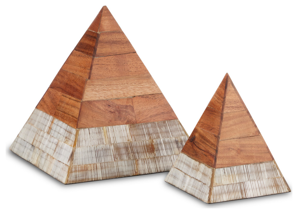 Hyson Pyramids, 2-Piece Set - Farmhouse - Decorative Objects And ...