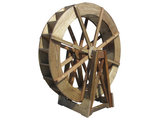 SamsGazebos 6-foot Craftsman Style Wood Water Wheel with Stand ...