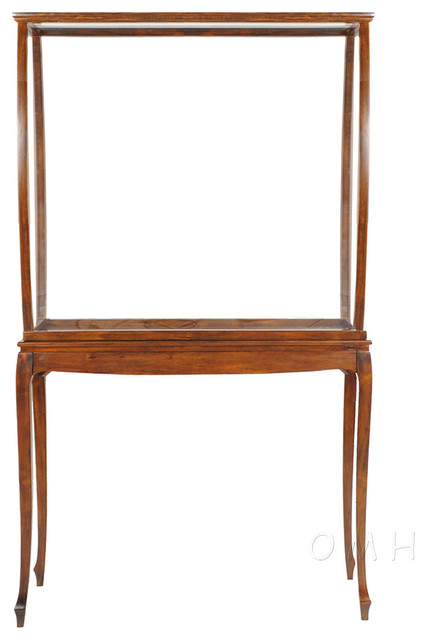 Floor Display Case- Classic Light Brown Wooden Display Case for Model ...