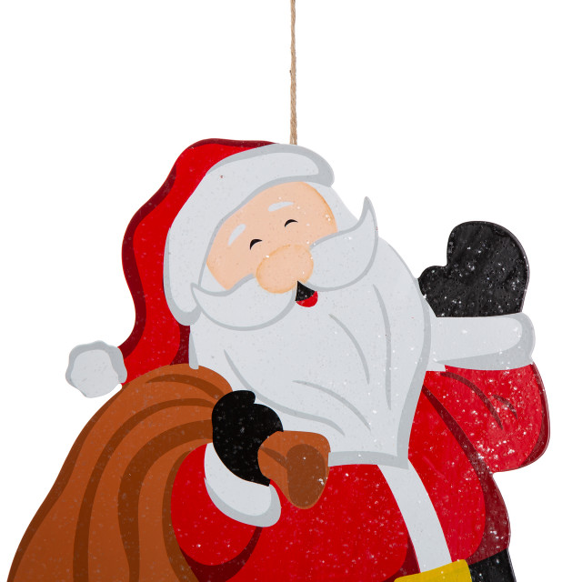 24"H Set of 3 Metal Santa/Snowman/Tree Yard Stake or Wall Decor ...