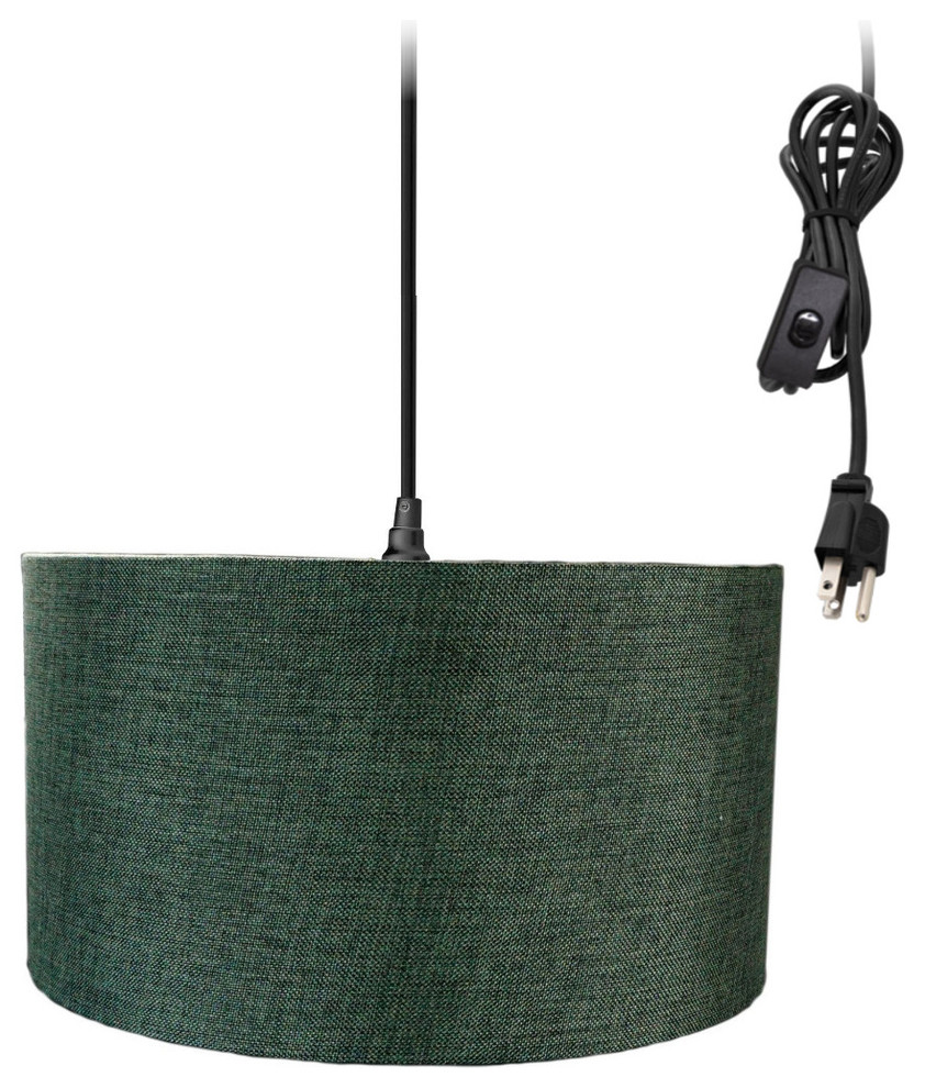 1-Light Plug In Swag Pendant Ceiling Light Granite Shade - Traditional ...