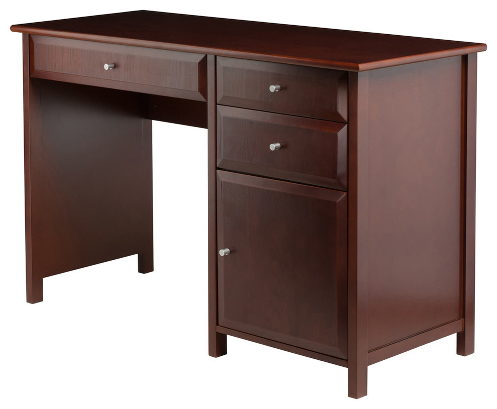 Delta Office Writing Desk Walnut - Transitional - Desks And Hutches ...