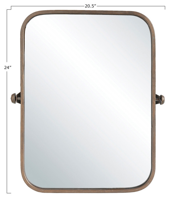 Metal Framed Pivoting Wall Mirror - Transitional - Wall Mirrors - by ...