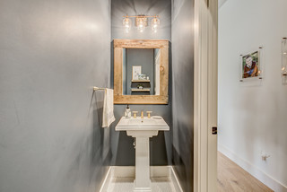 Modern Farmhouse Whole Home Remodel - Farmhouse - Powder Room - Dallas ...