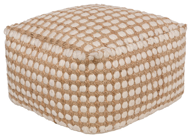Oak Cove Cube Pouf, 20 x 20 x 12 - Beach Style - Floor Pillows And Poufs - by HedgeApple | Houzz