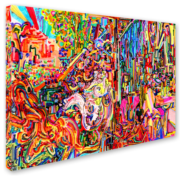 Josh Byer 'Awe Rides A Burning Steed' Canvas Art, 24"x 18 ...
