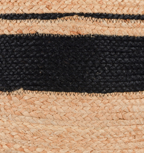 Yves 100% Jute 15" Wide Round Natural Pouf by Kosas Home - Beach Style - Floor Pillows And Poufs ...