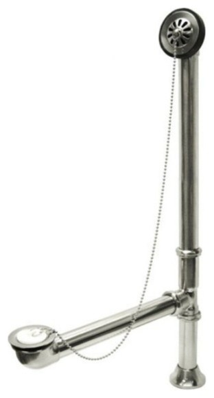 Vintage-Style Polished Chrome Clawfoot Tub Waste and Overflow Drain- 20 ...