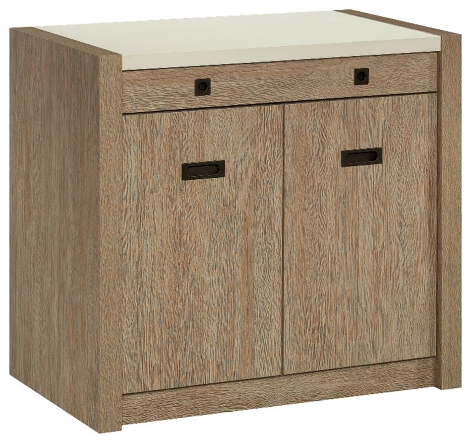 Sauder Dixon City Engineered Wood Library Base in Brushed Oak Finish ...