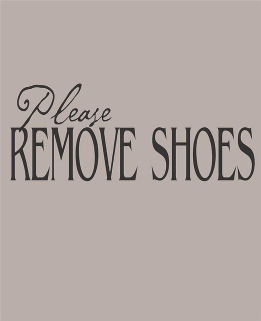 Please Remove Shoes Sign Picture Art Vinyl Decal, 6x18", 6X18 ...