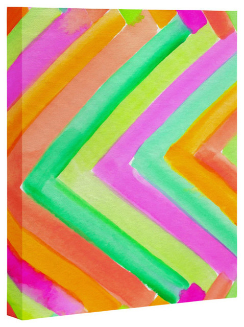 Deny Designs Rebecca Allen Summer Stays Art Canvas, 8x10 - Contemporary ...