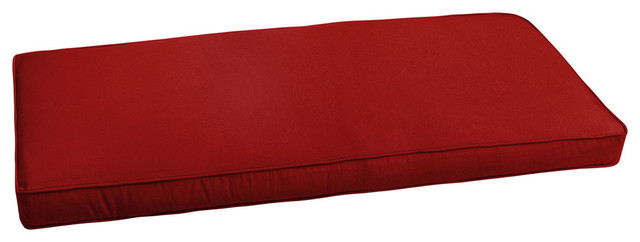Sunbrella Jockey Red Indoor/Outdoor Bench Cushion, 60x19 - Contemporary ...