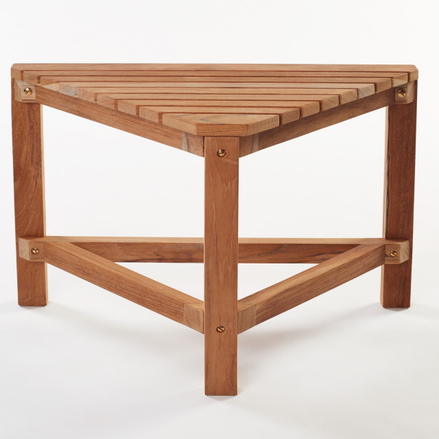 Teak Corner Shower Bench RAY 24" (60 cm) - Traditional - Shower Benches ...