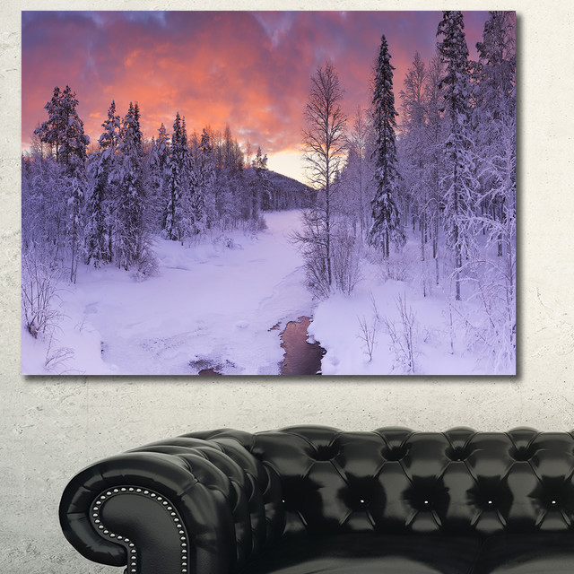 Finnish Lapland Trees in Winter, Landscape Canvas Art Print, 40"x30 ...