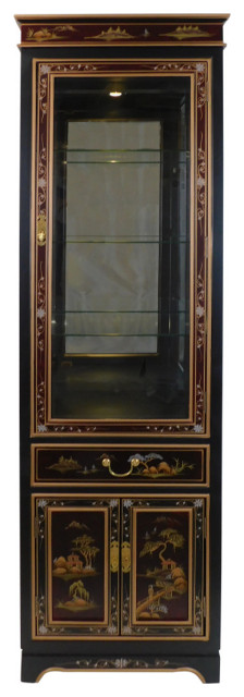 Oriental Curio Hand Painted 24" Wide - Asian - China Cabinets And ...