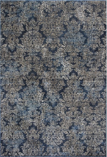 Provence 8611 Slate Blue Damask Rug, 2'2"x3'7" - Contemporary - Area ...