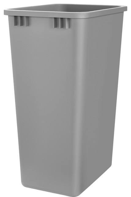 Rev-A-Shelf Replacement Waste Bin, Silver, 50qt - Modern - Trash Cans ...