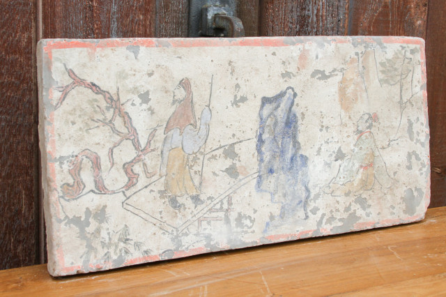 Lovely Hand-painted Liao Dynasty Style Mural Tile - Asian - Tile Murals ...