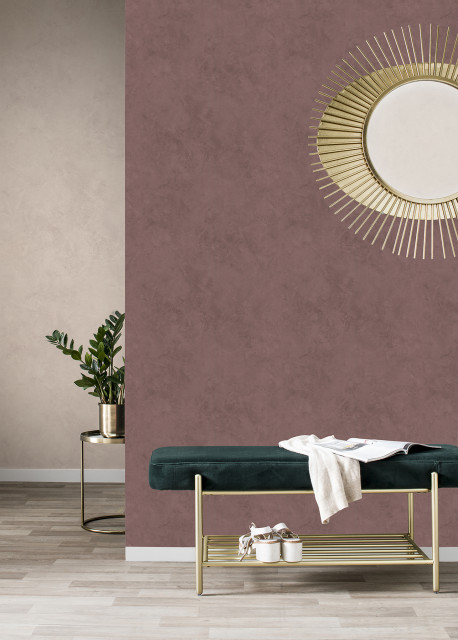 Escher Oxblood Plaster Wallpaper, Sample, Swatch - Contemporary ...