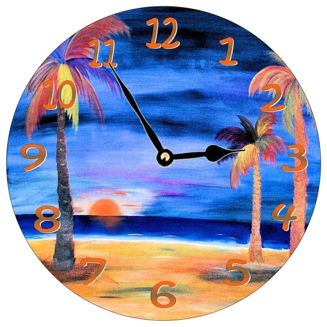 Sun Set Time Clock - Beach Style - Wall Clocks - by Gifts by the Beach ...