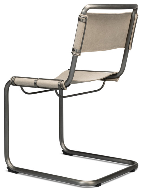 Patton Canvas Field Dining Chairs Set of 2 - Industrial - Dining Chairs ...