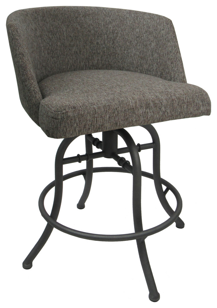 Swivel Tilt Counter 26" or 30" Metal Bar Stool - Joey with Grey Base ...