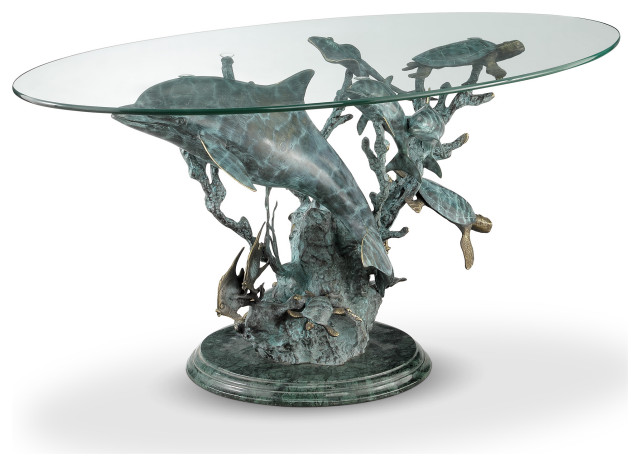 Dolphin Seaworld Coffee Table - Beach Style - Coffee Tables - by SPI ...