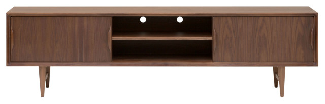 Elisabeth Walnut Wood Media Unit Cabinet, HGEM732 - Midcentury ...