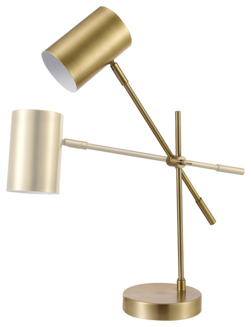 Pratt 20" Matte Brass Desk Lamp - Door Levers - by Buildcom | Houzz