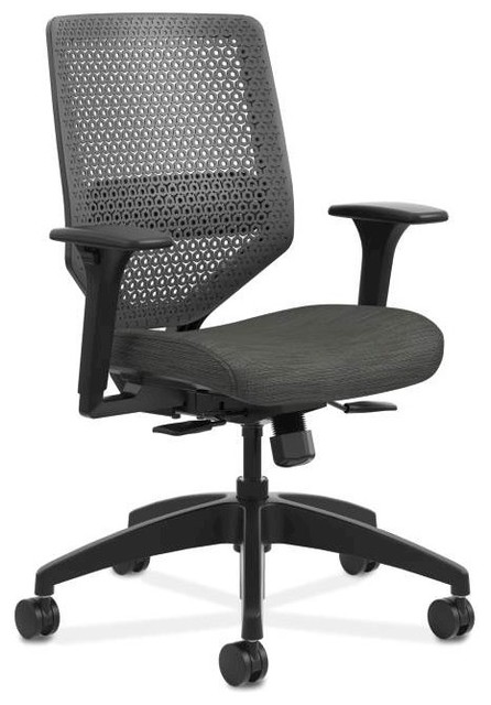 HON Solve Mid Back Task Chair, Reactiv Back, Ink Fabric - Contemporary ...