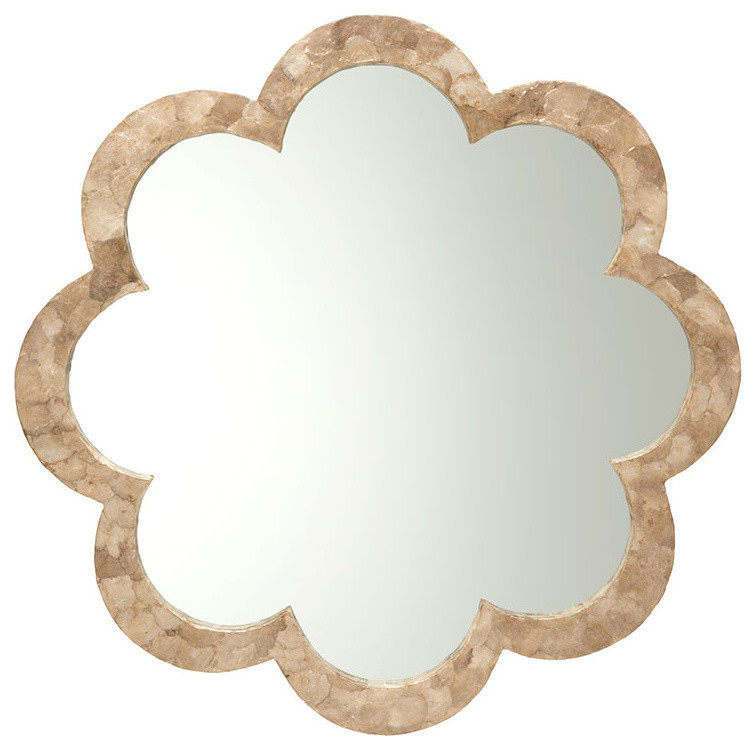 Flower Capiz Seashell Wall Mirror - Beach Style - Wall Mirrors - Other ...