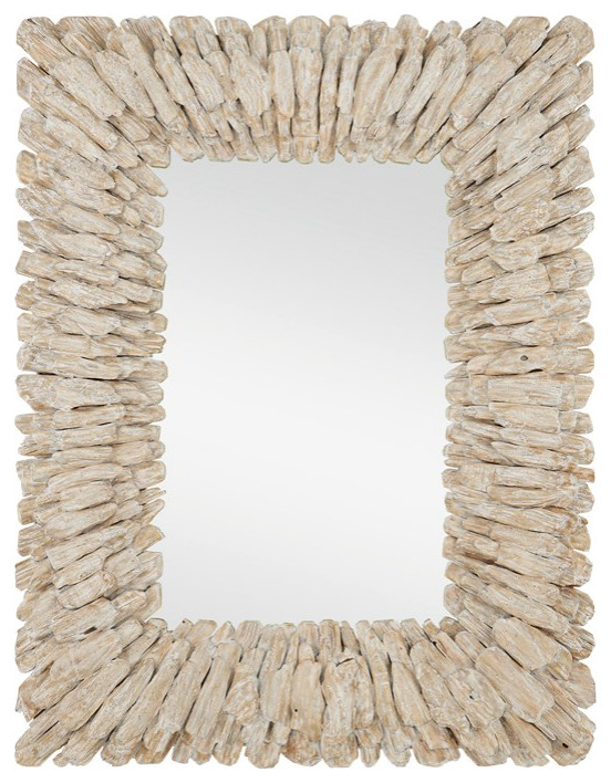 Beachhead Whitewash Rectangular Mirror - Beach Style - Wall Mirrors - by Sideboards and Things ...