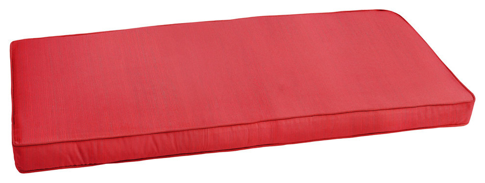 Sunbrella Textured Red Indoor/Outdoor Bench Cushion, 60x19 ...