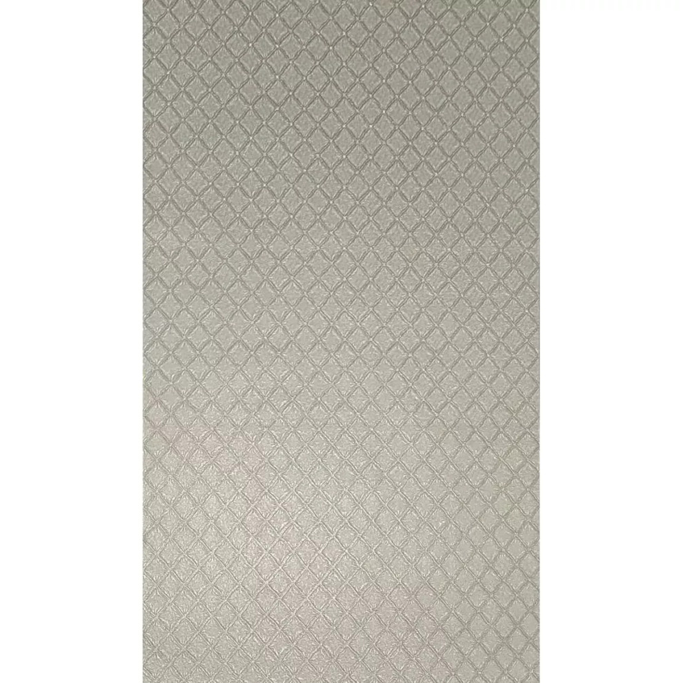 Embossed brass metallic faux fabric textured diamonds modern Wallpaper ...