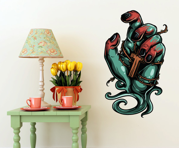 Monster Hand Vinyl Wall Decal MonsterHandUScolor001, 18 in ...