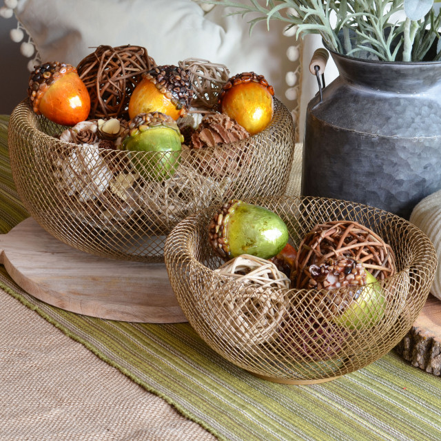 2 Piece Iconic Wire Mesh Fruit Bowls - Fruit Bowls And Baskets - by ...