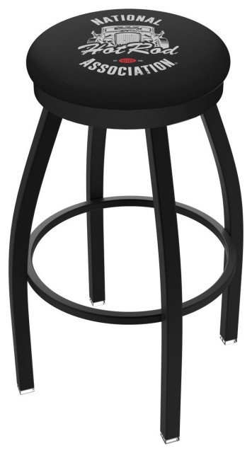 Holland L8B2B NHRA Hot Rod 30" Swivel Bar Stool - Black - Contemporary ...