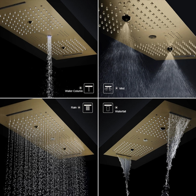 Led Column Mist Shower System, Hand Shower - Contemporary - Showerheads ...
