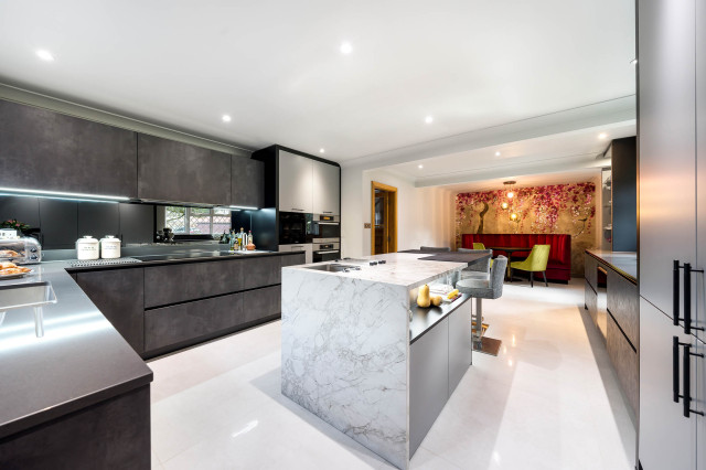 A Modern Asymmetrical Kitchen - Contemporary - Kitchen ...