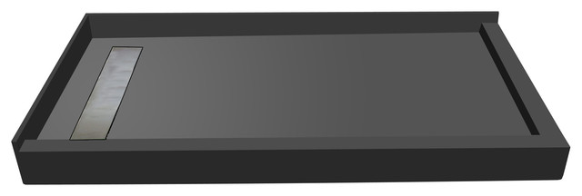 TileRedi RT4260LDR-PVC-TBN 42x60 Double Curb Pan L Trench ...