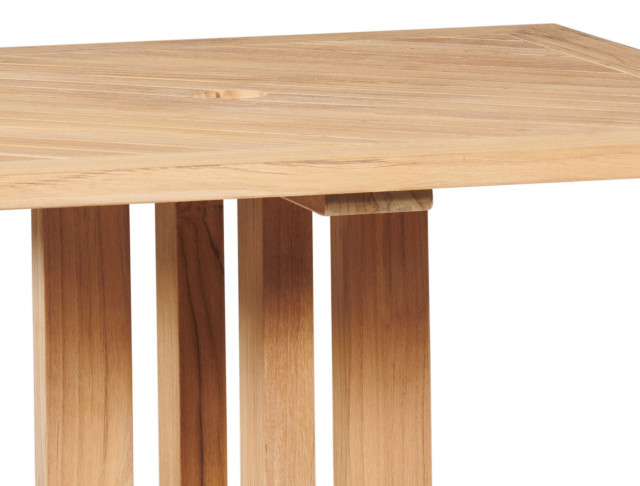 Oasis Square Teak Outdoor Bar Table - Transitional - Outdoor Pub And ...