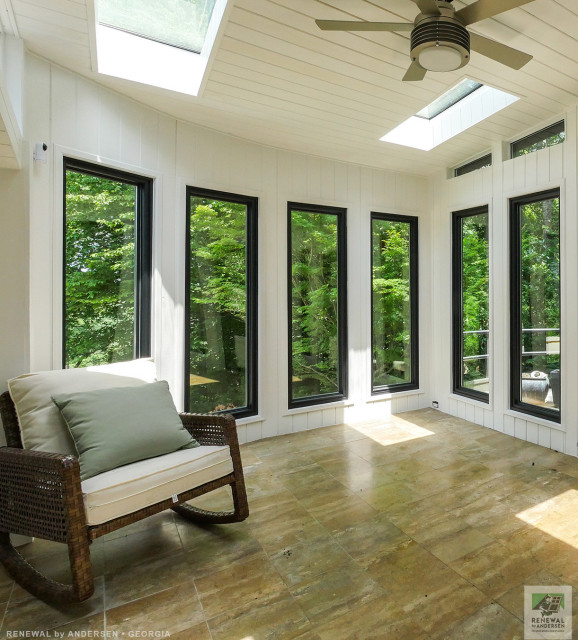 Great Sitting Area with All New Black Windows - Renewal by Andersen ...