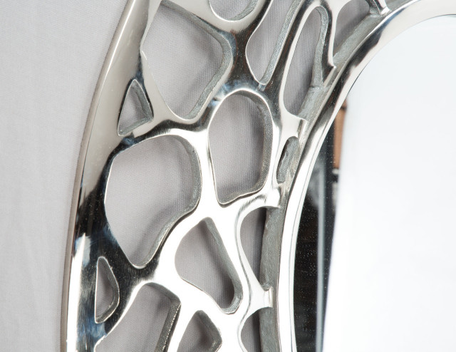 Reef Round Mirror Aluminum - Contemporary - Wall Mirrors - by StudioLX ...