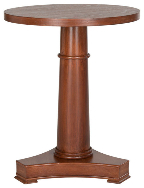 McGhin Round Top End Table, Brown - Transitional - Side Tables And End ...