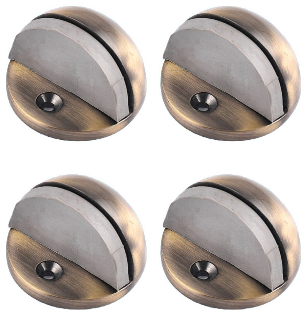 Door Stop Antique Brass Eclipse Dark Floor Mount Bumper Pack of 4 ...