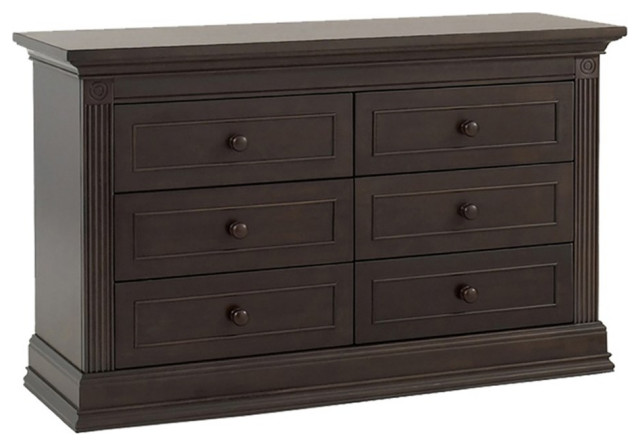 Baby Cache Montana 6-Drawer Traditional Wood Dresser in Espresso ...