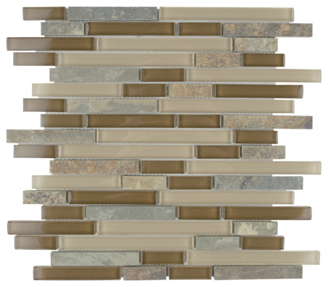 Reflections Piano Mosaic Wall Tile, Brixton, Sample - Contemporary ...