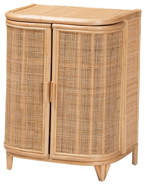 Albany Bohemian Rattan Storage Cabinet - Tropical - Storage Cabinets ...
